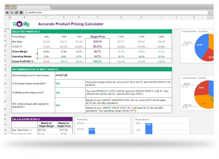 Amazon Business Spreadsheets to Improve Your FBA Operations - Gorilla ROI