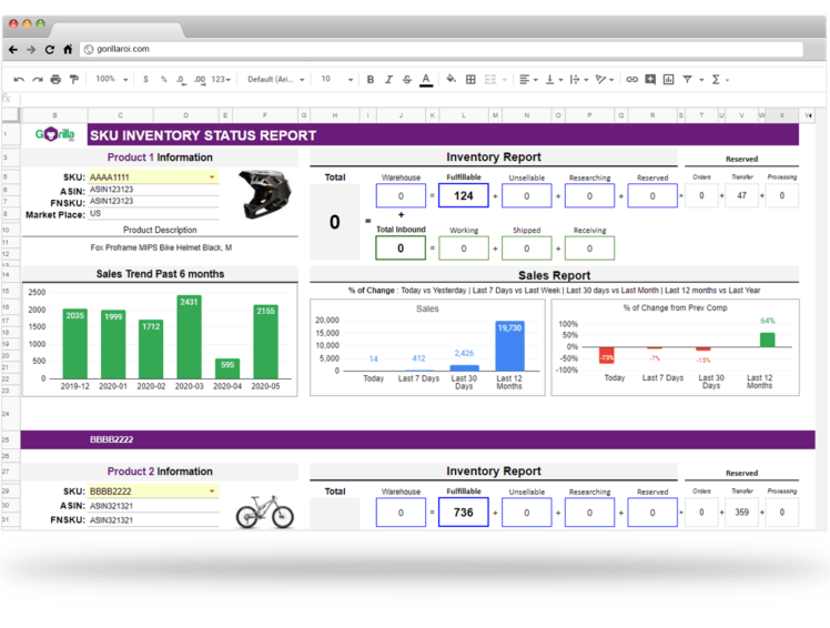 Amazon Business Spreadsheets to Improve Your FBA Operations - Gorilla ROI